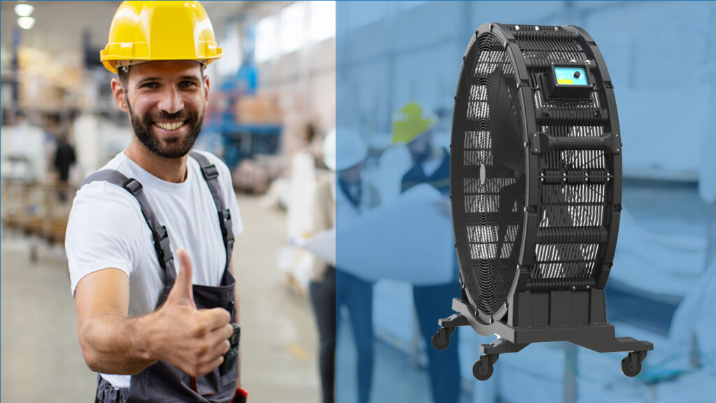 Portable HVLS Fan KA-38Y - Ventilation and Cooling Solution